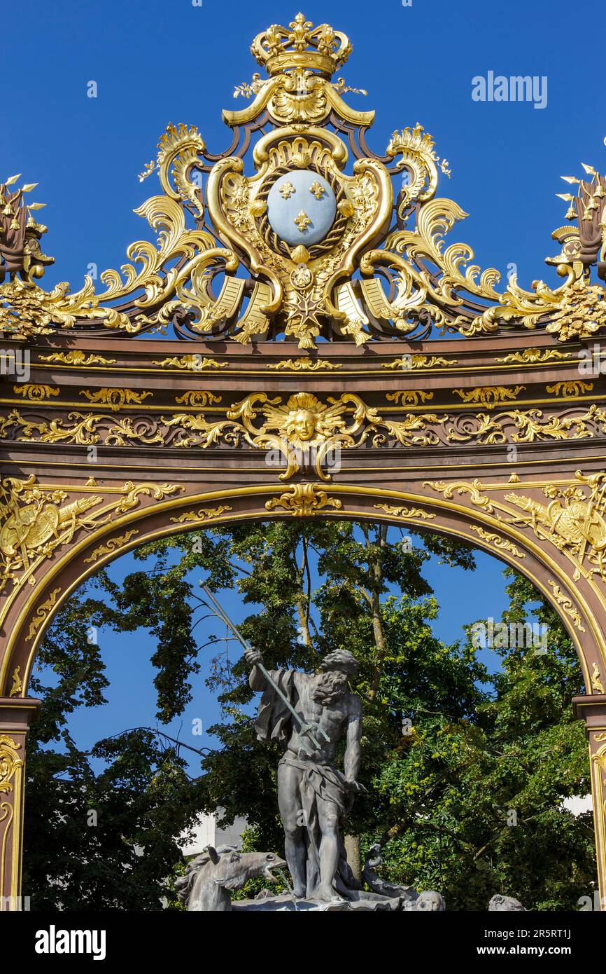 Frankreich, Meurthe et Moselle, Nancy, Neptun-Brunnen von Barthelemy ...