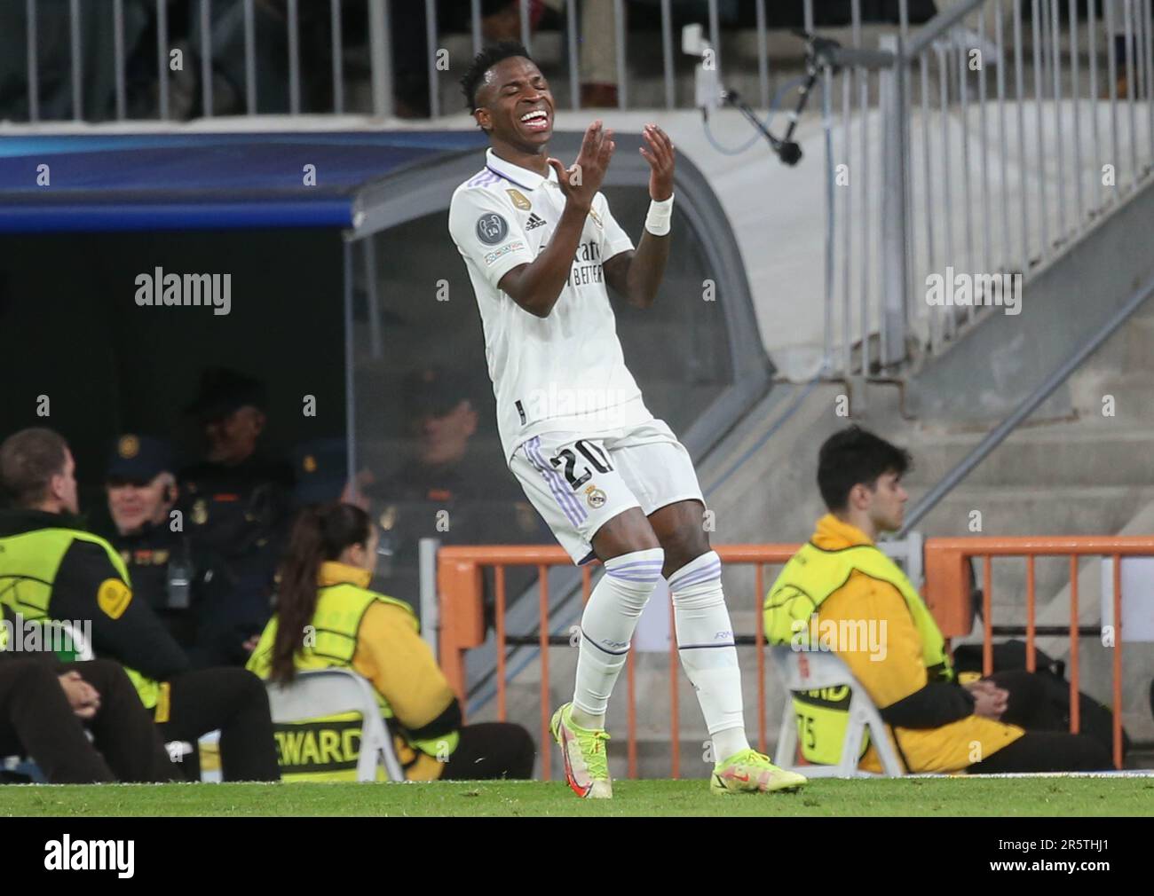 Vin’cius Jœnior von Real Madrid während der UEFA Champions League, des Viertelfinals, des 1 ...