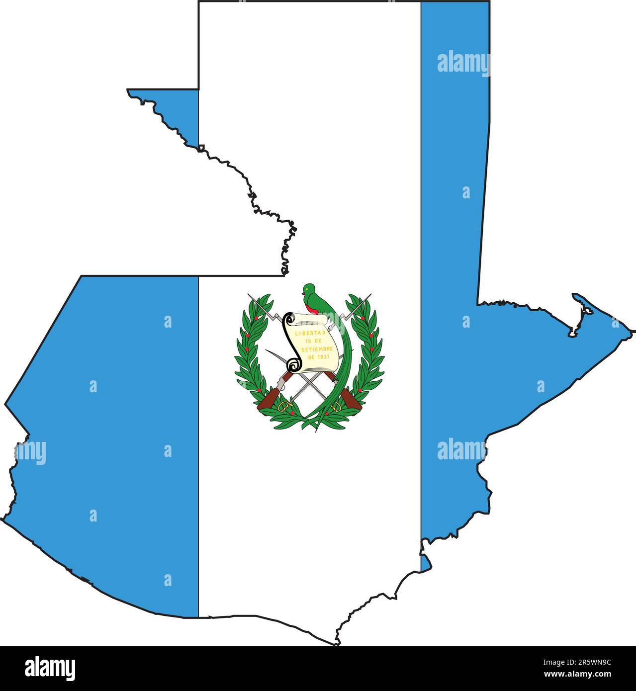 Mapa de la bandera de guatemala -Fotos und -Bildmaterial in hoher Auflösung – Alamy