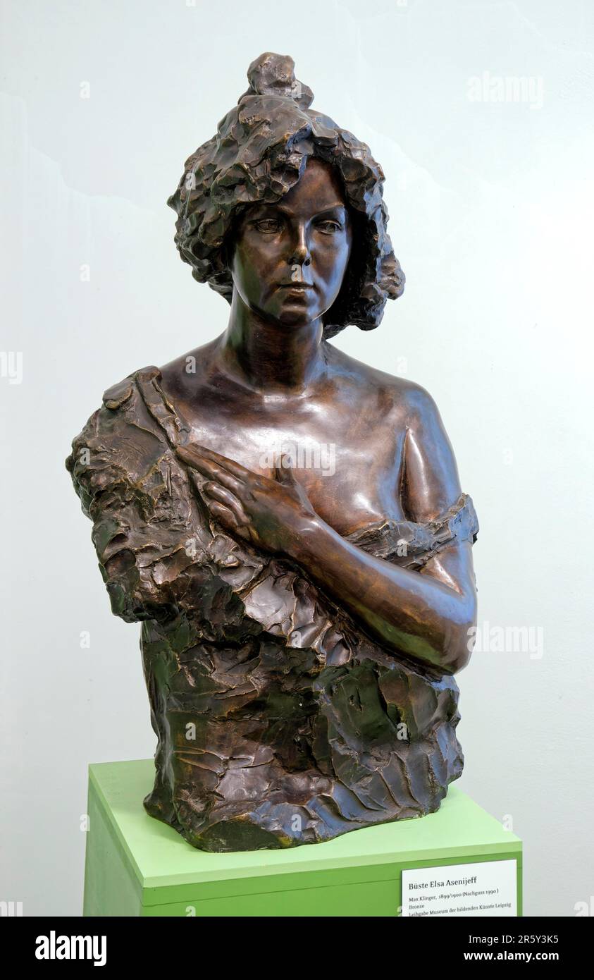 Elsa Asenijeff, Büste von Max Klinger, Wohnsitz von Max Klinger, heute ...