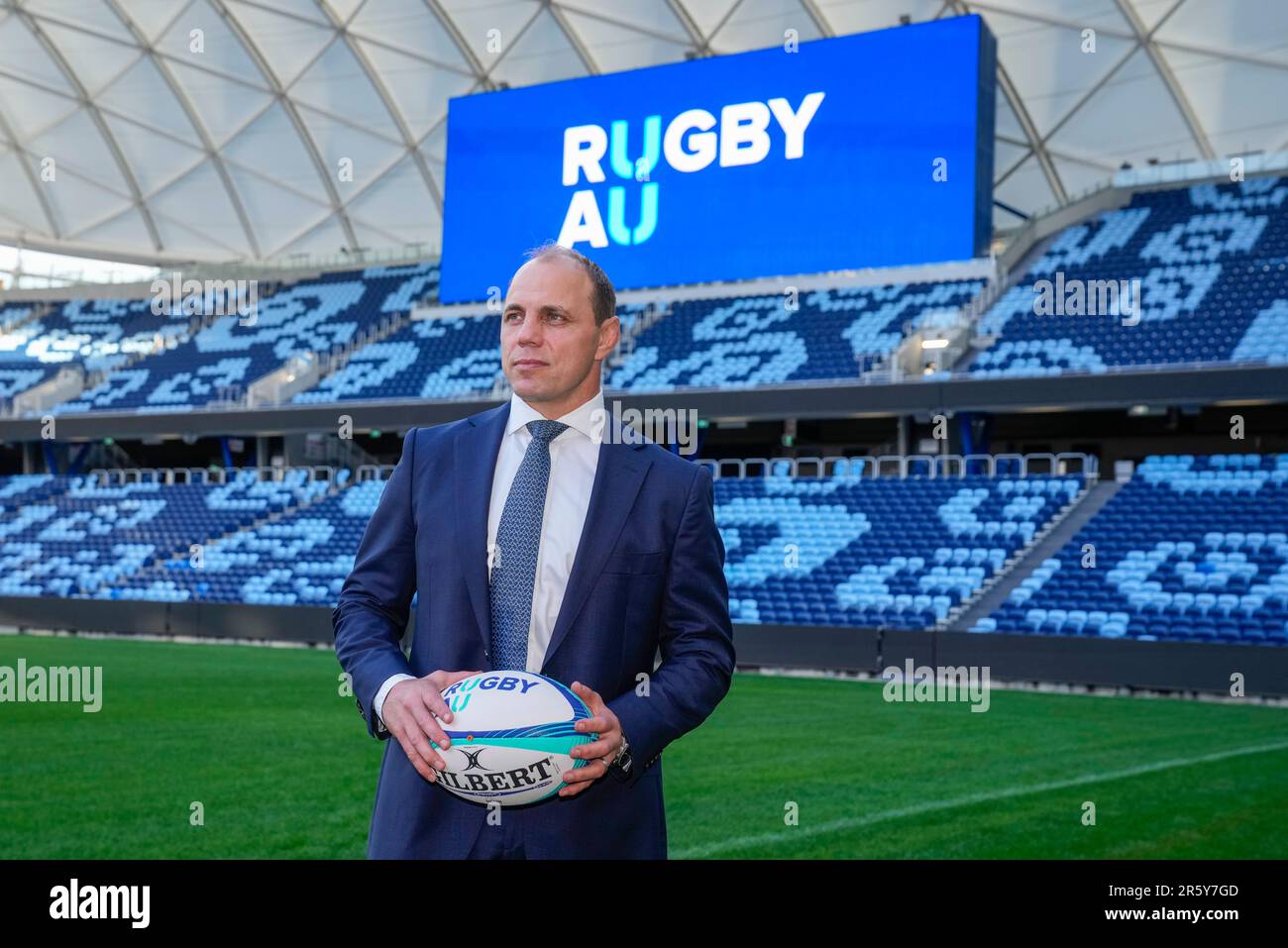 Rugby Australia's new Chief Executive Phil Waugh poses for a portrait ...