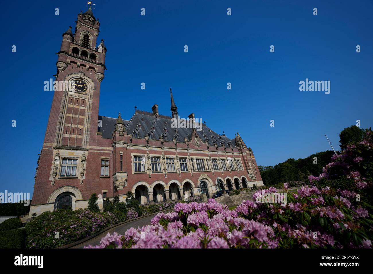 Exterior view of the World Court in The Hague, Netherlands, Tuesday ...