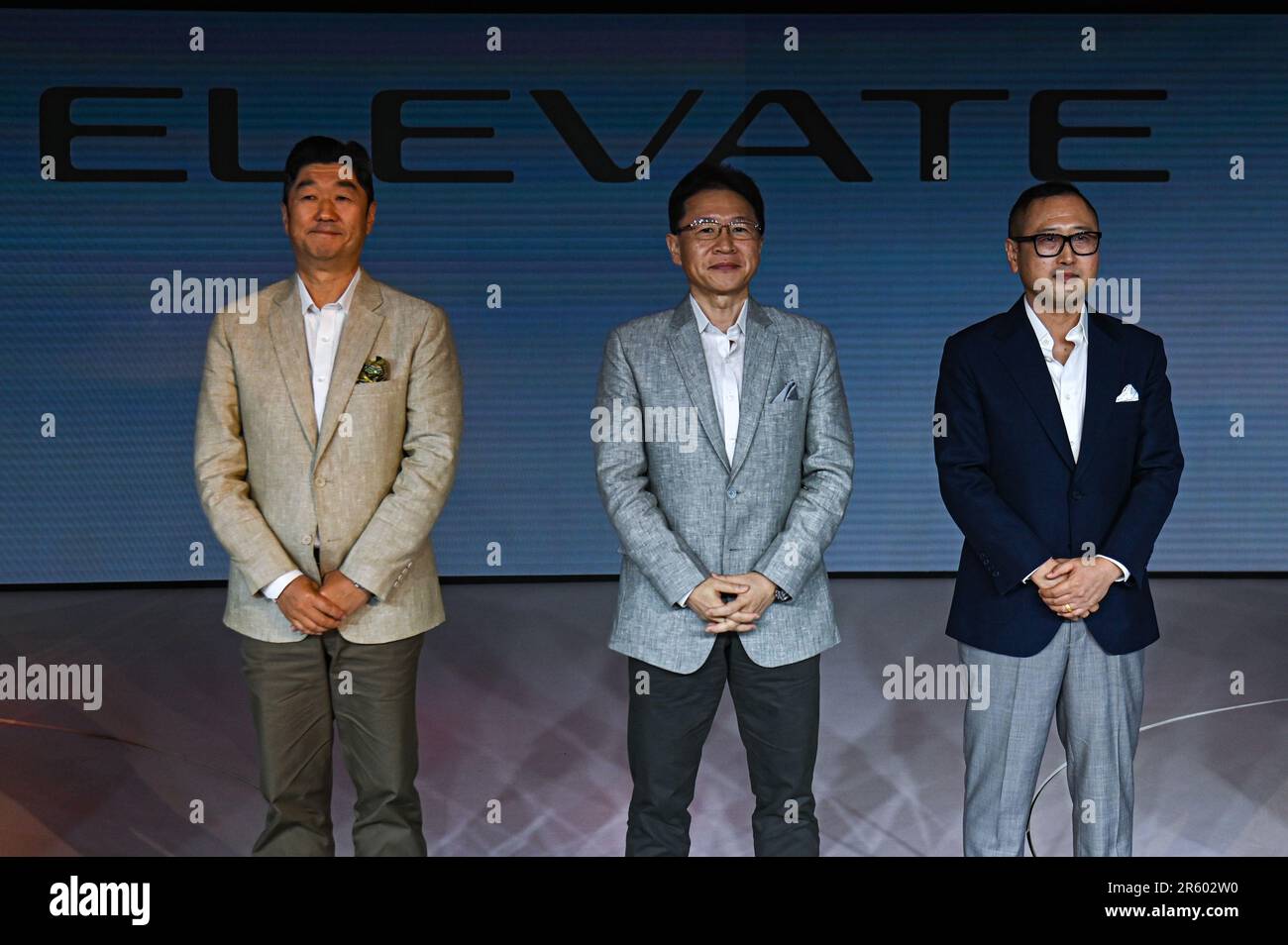 New Delhi, Delhi, Indien. 6. Juni 2023. (L-R) Takuya Tsumura, President ...