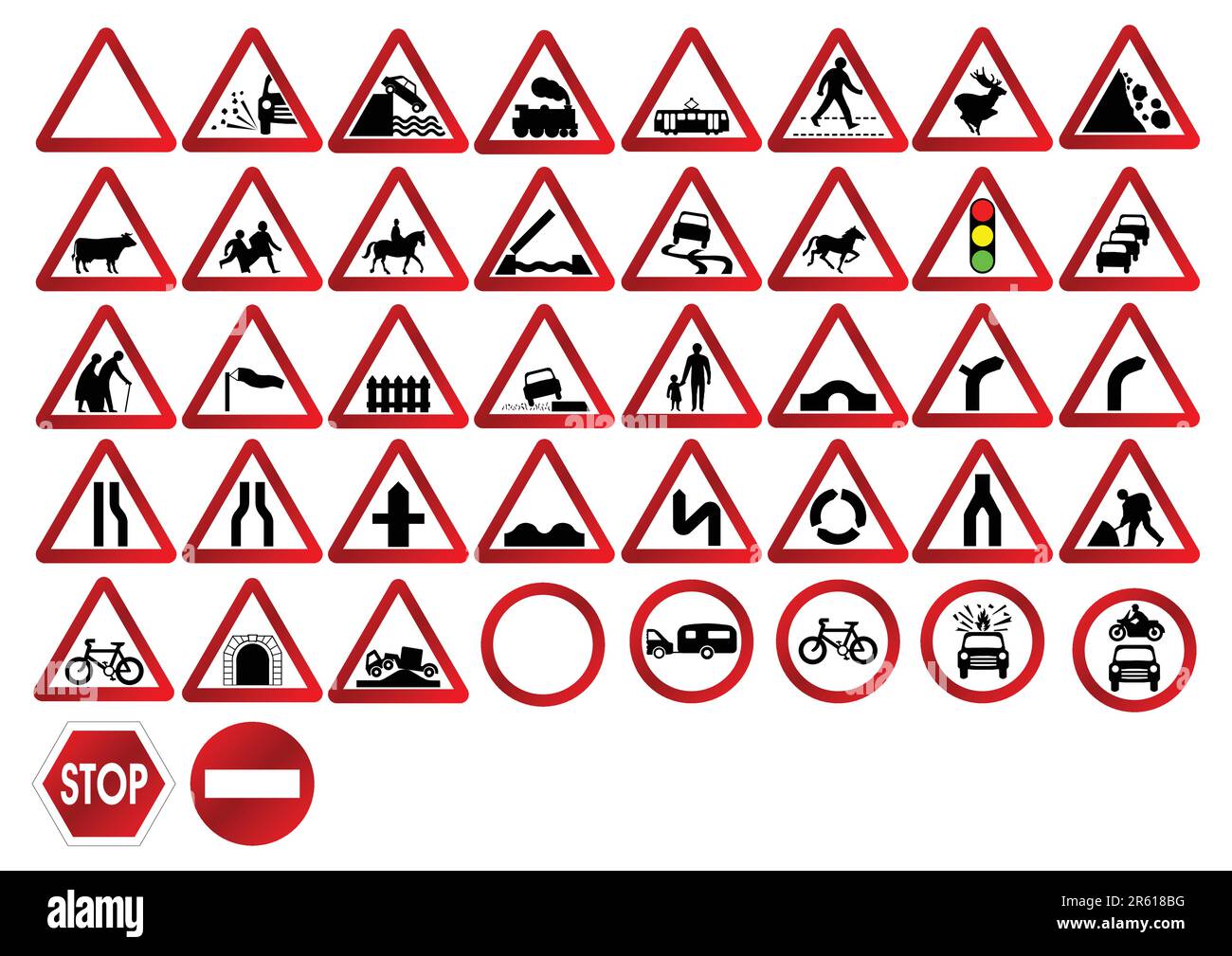 Warnschild zeichen beschilderung Ausgeschnittene Stockfotos und -bilder ...