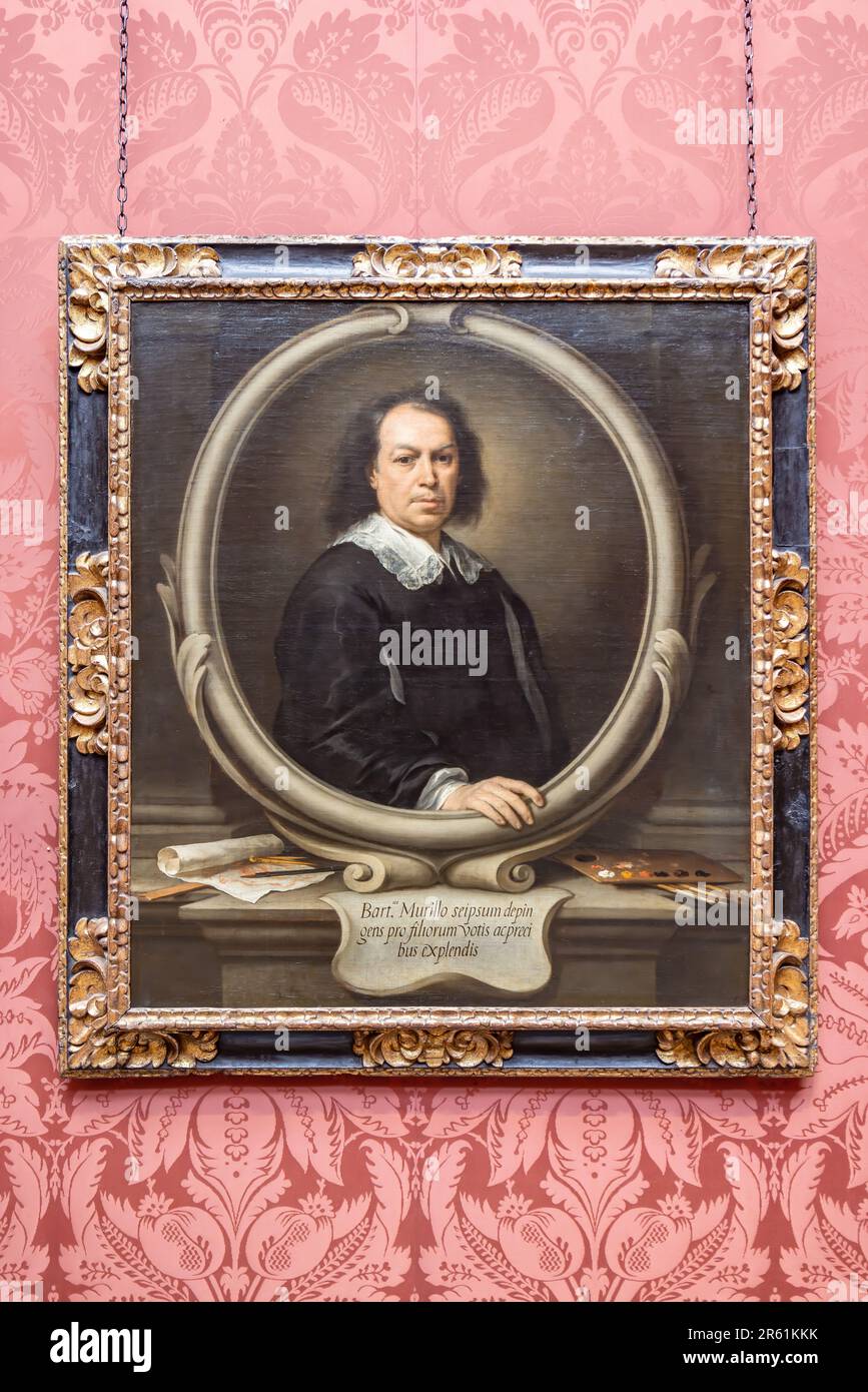 Selbstporträt gemalt von Bartolome Esteban Murillo. Murillo hat sich ...