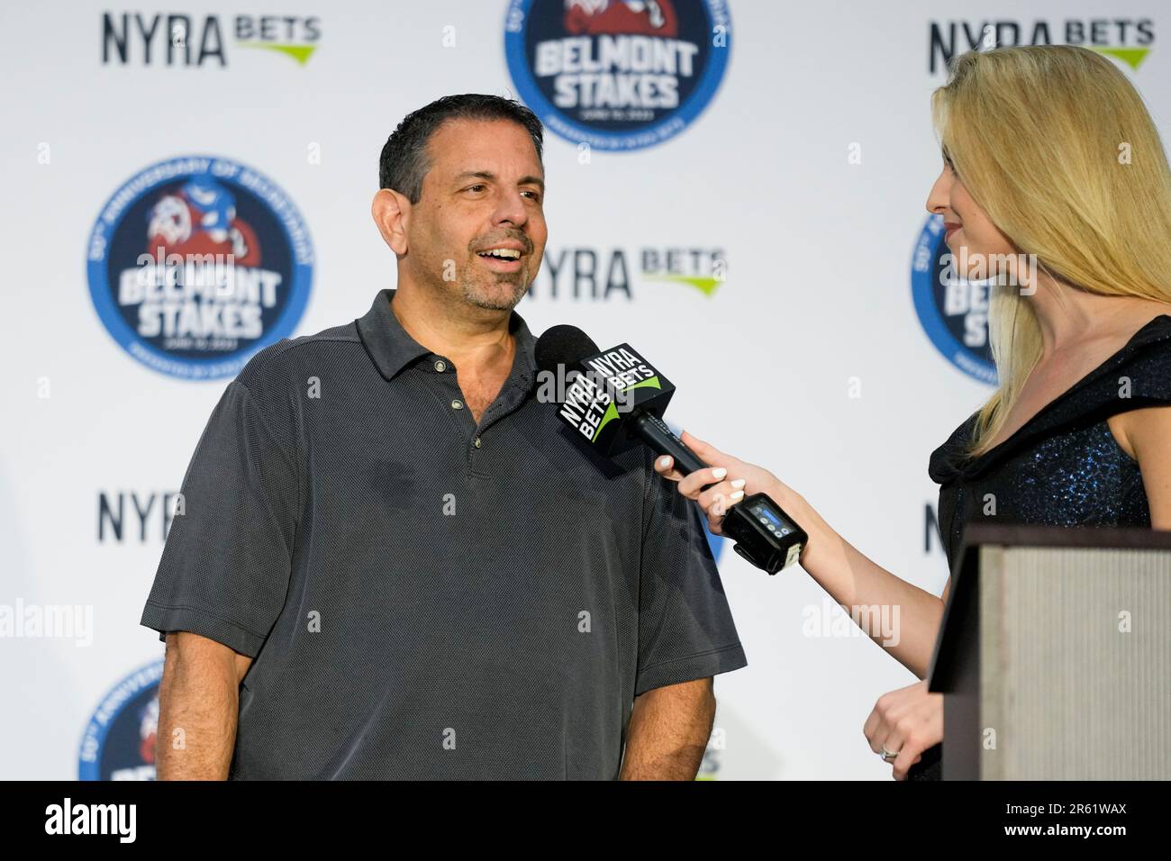 Belmont Stakes entrant Forte co-owner Mike Repole speaks during a ...