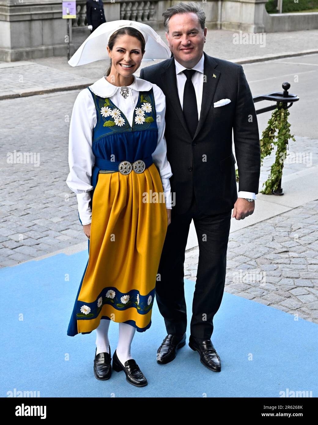 Prinzessin Madeleine und Christopher O'Neill kommen zum Empfang des ...