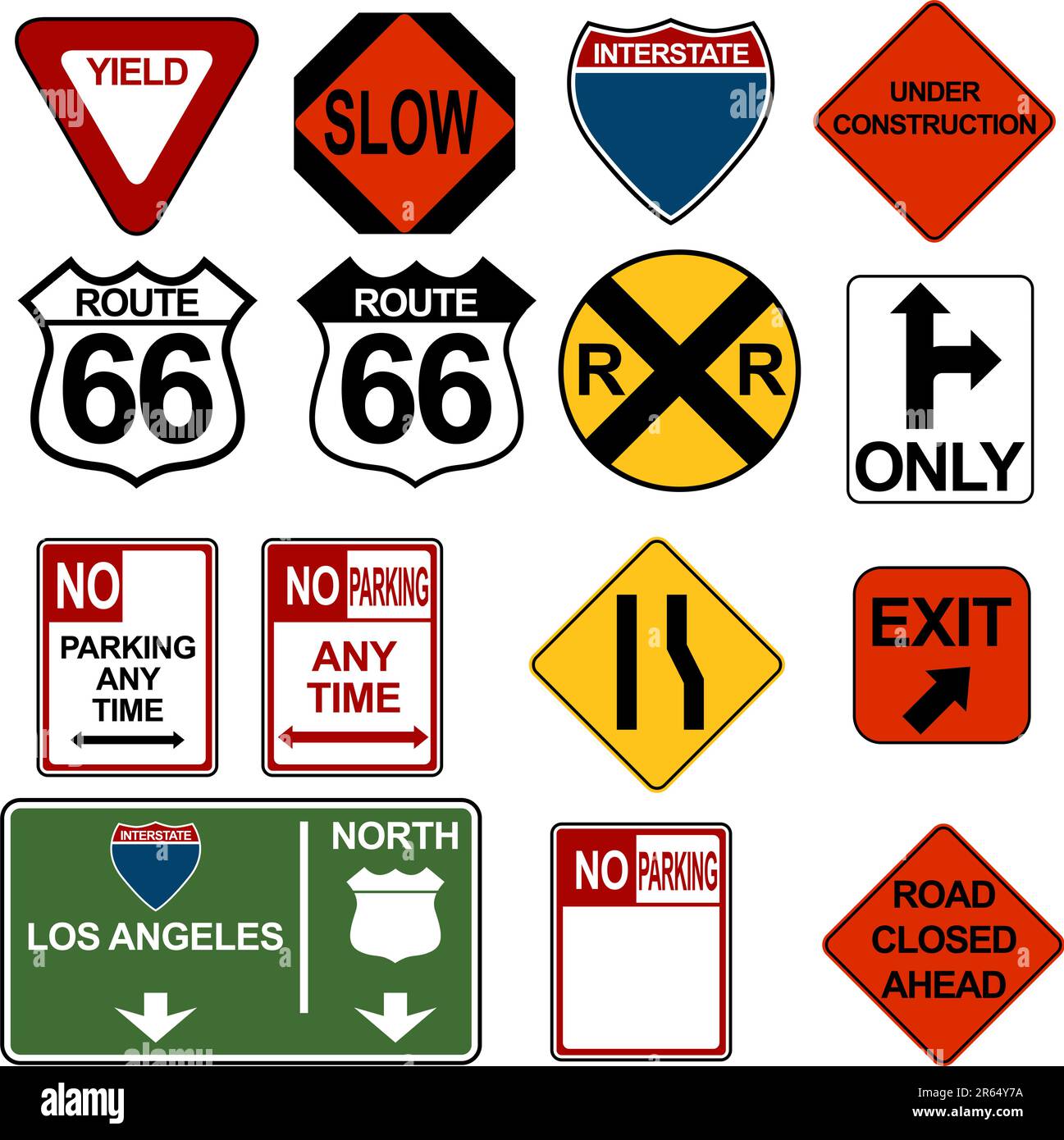 Motorway closed sign Stock-Vektorgrafiken kaufen - Alamy