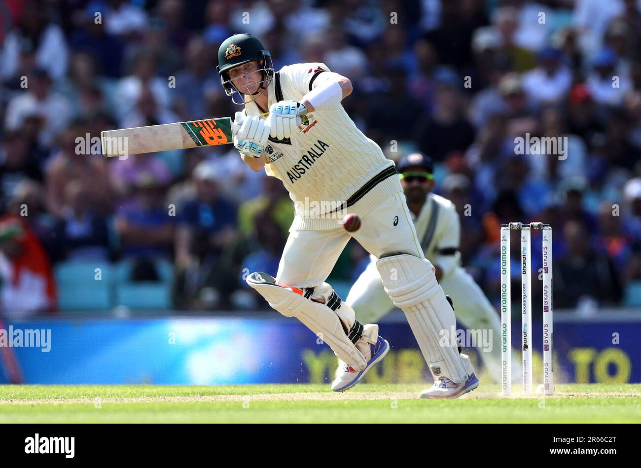 Australiens Steven Smith in Aktion am ersten Tag des ICC World Test ...