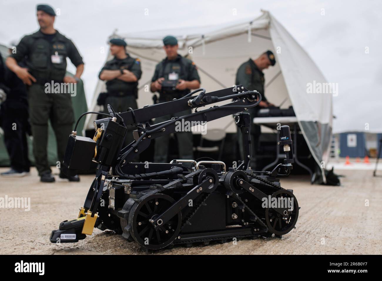 A robot with radioactive contamination index detectors in the ...
