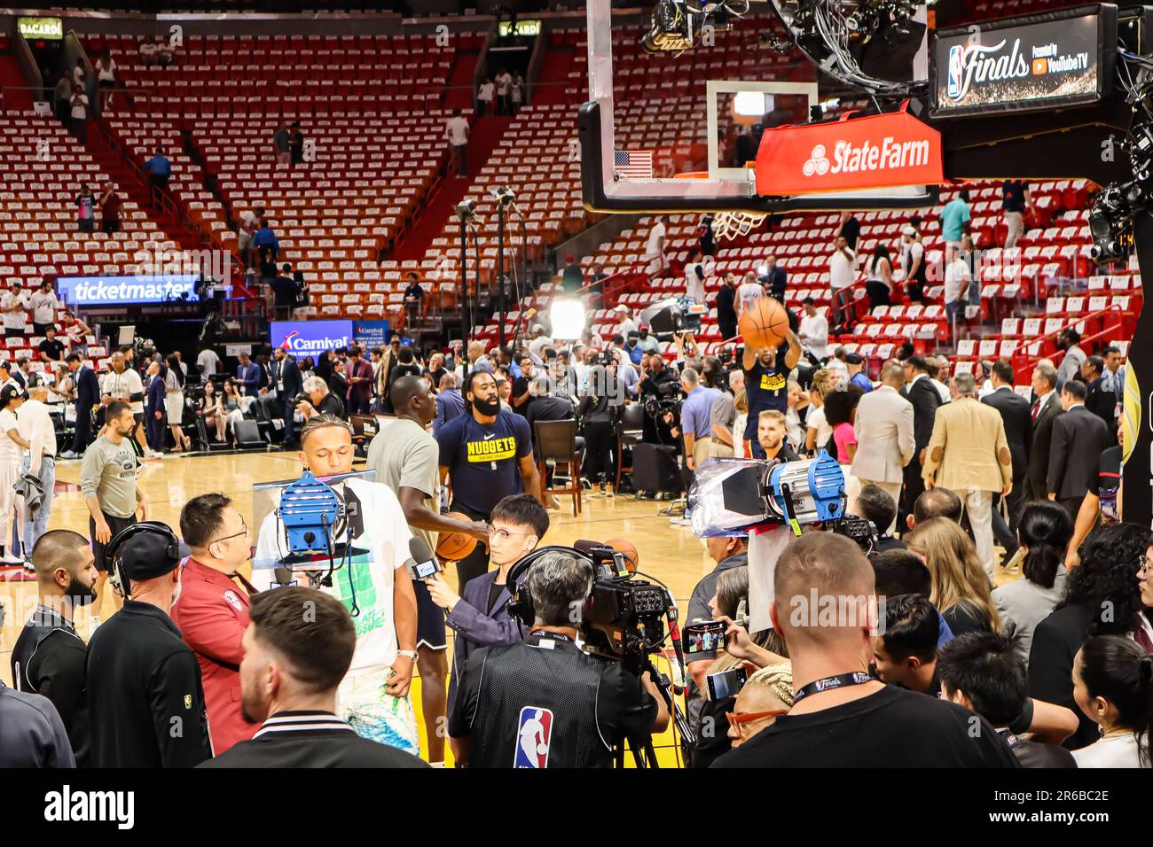 Deandre Jordan von Denver Nuggets während der Warm-ups vor Spiel 3 der ...
