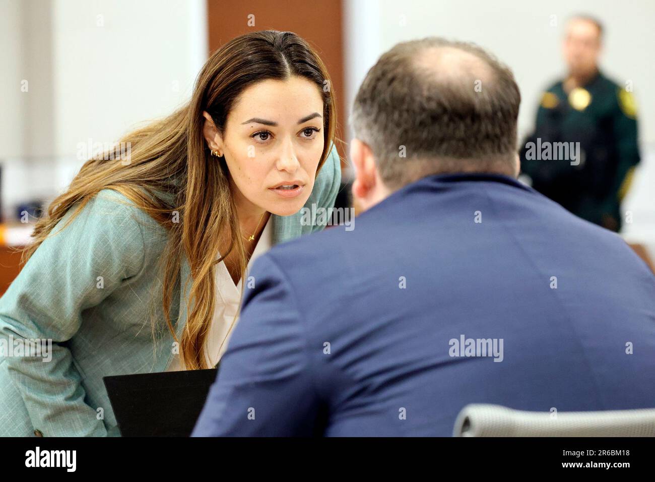 Assistant State Attorney Kristen Gomes confers with Assistant State Attorney Christopher ...