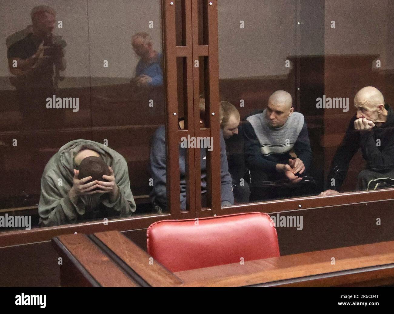 Rostov Auf Don, Russland. 08. Juni 2023. Eine Anhörung zu einem Strafverfahren gegen fünf ...