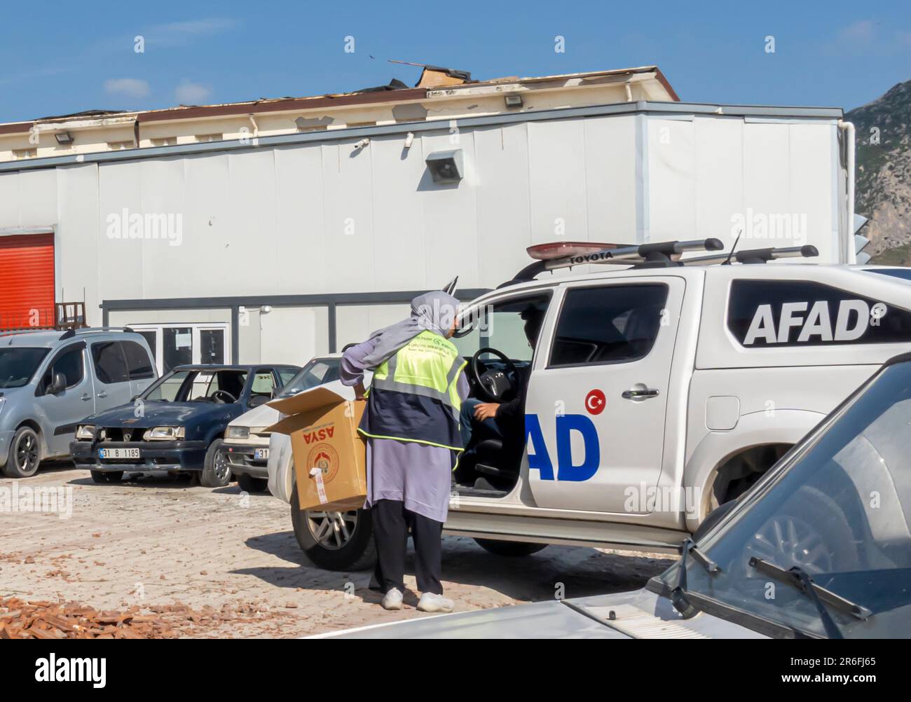 Türkisches Auto AFAD, die türkische Katastrophen- und Notfallbehörde ...