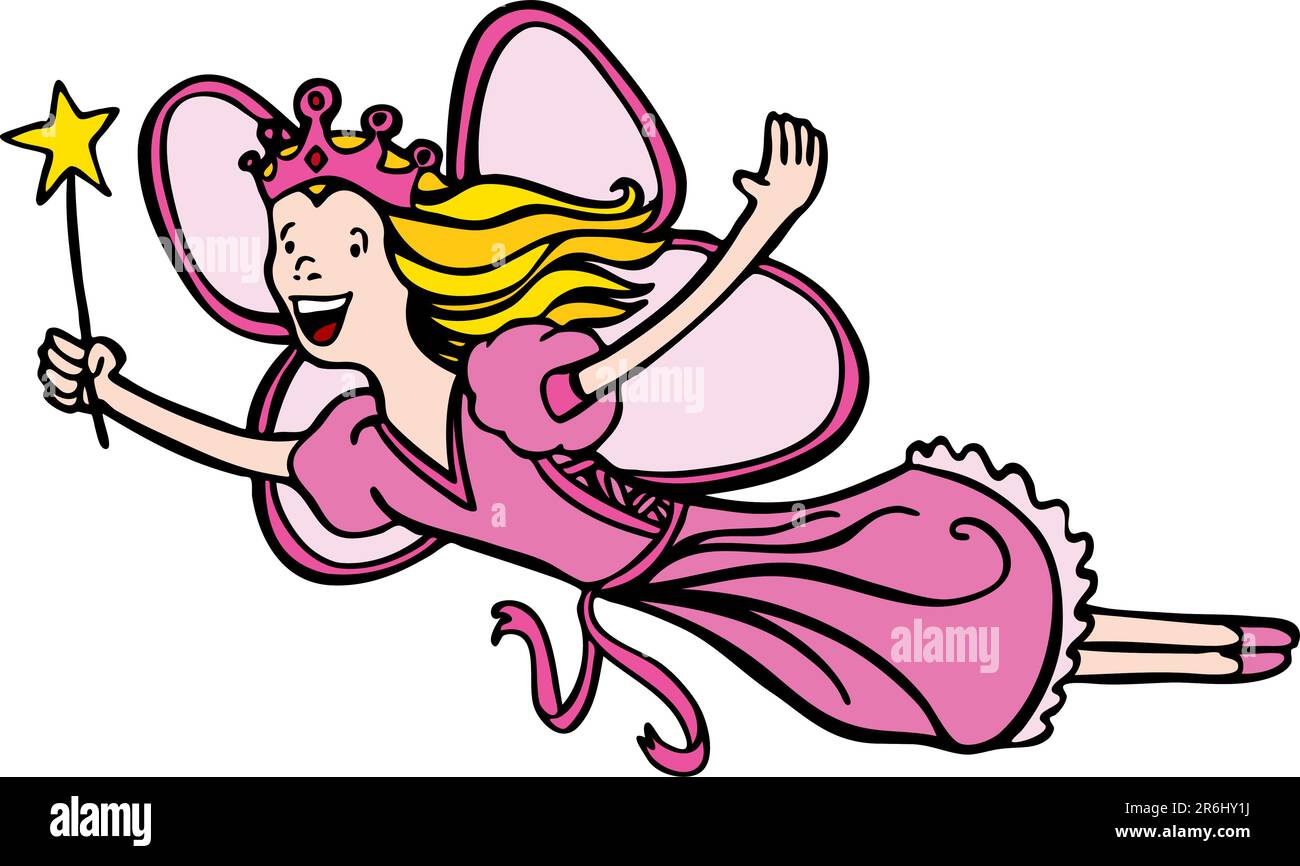 Fee mit einem zauberstab Stock-Vektorgrafiken kaufen - Alamy
