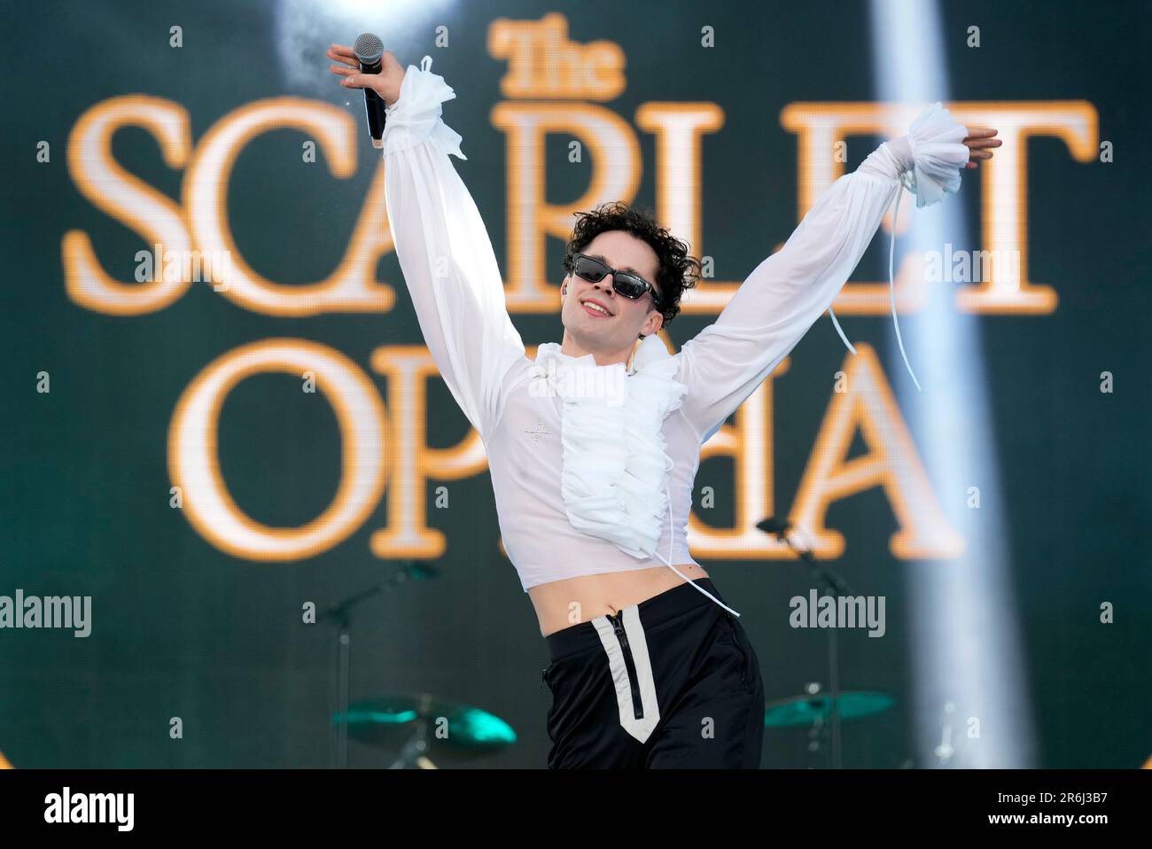 Luka Bazulka of The Scarlet Opera performs on the first night of the ...