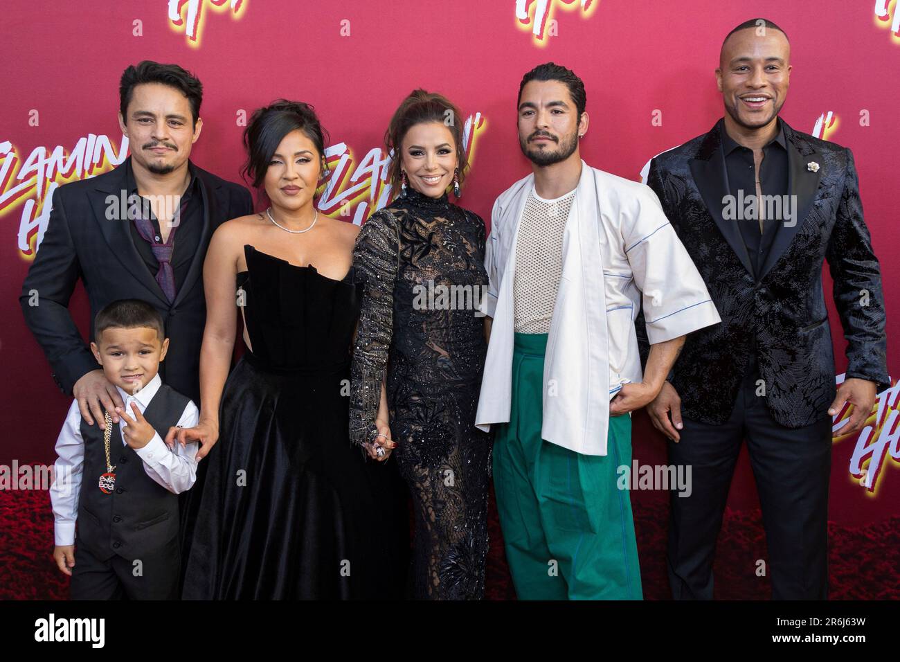 Jesse Garcia, from left, Bryce Gonzalez, Annie Gonzalez, Eva Longoria ...