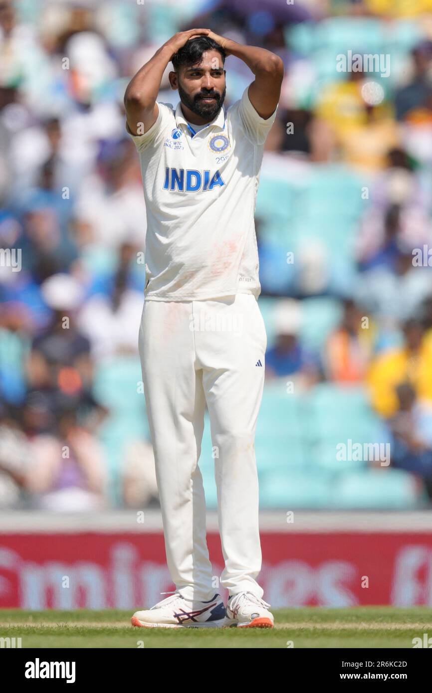 India's Mohammed Siraj reacts after bowling to Australia's Cameron ...