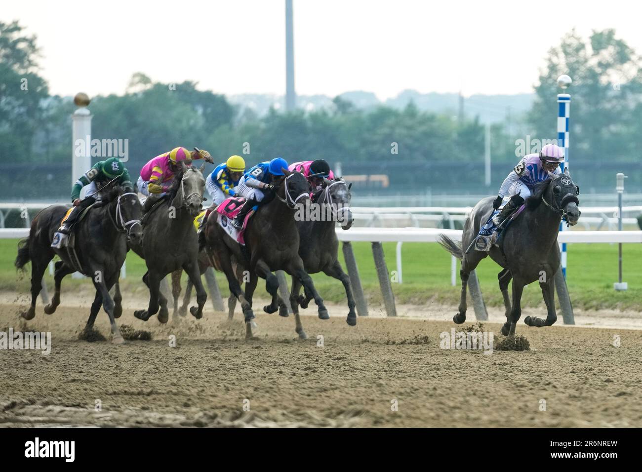 Arcangelo, with jockey Javier Castellano, breaks away from the pack in ...