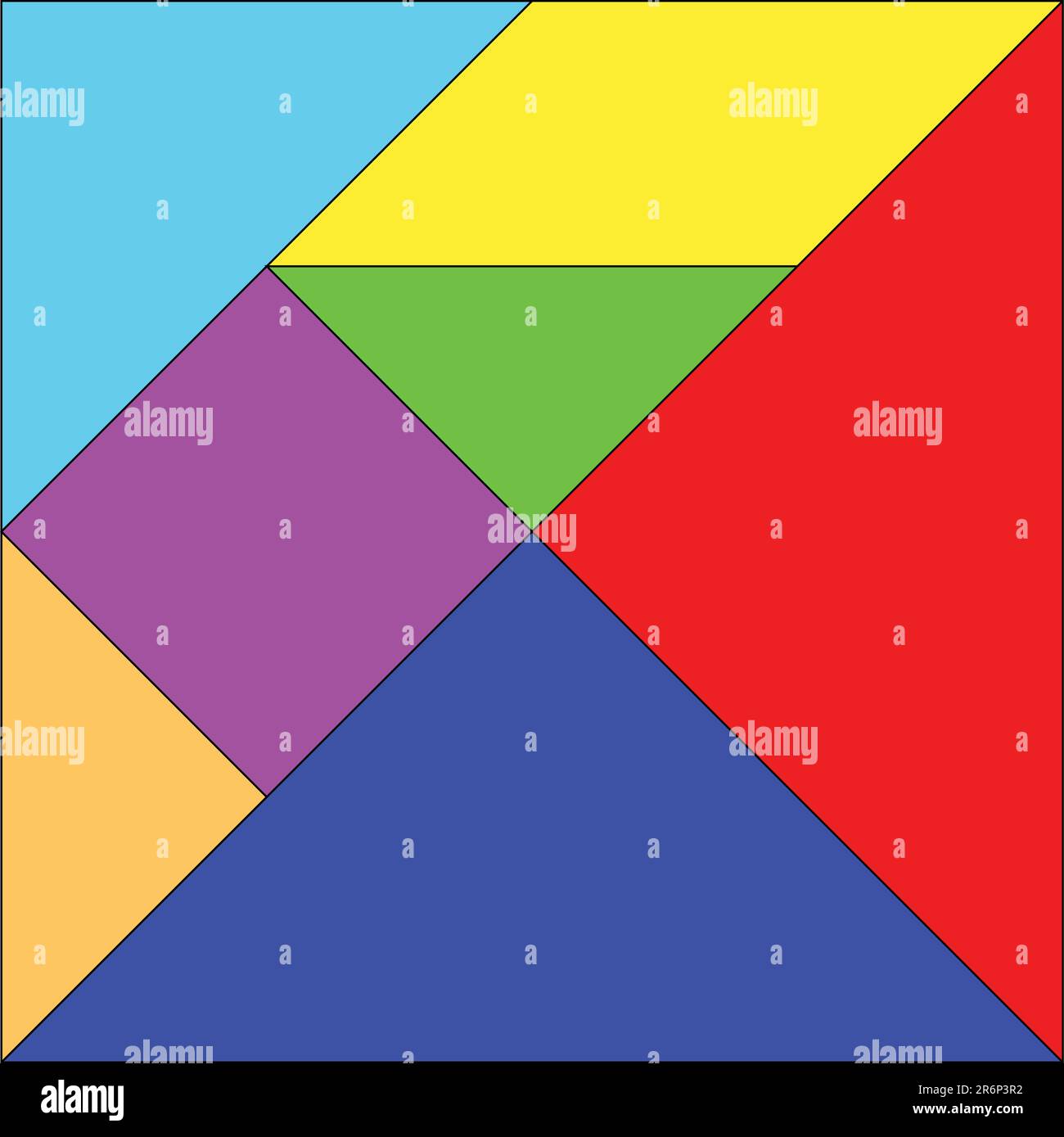 Tangram puzzle Stock-Vektorgrafiken kaufen - Alamy