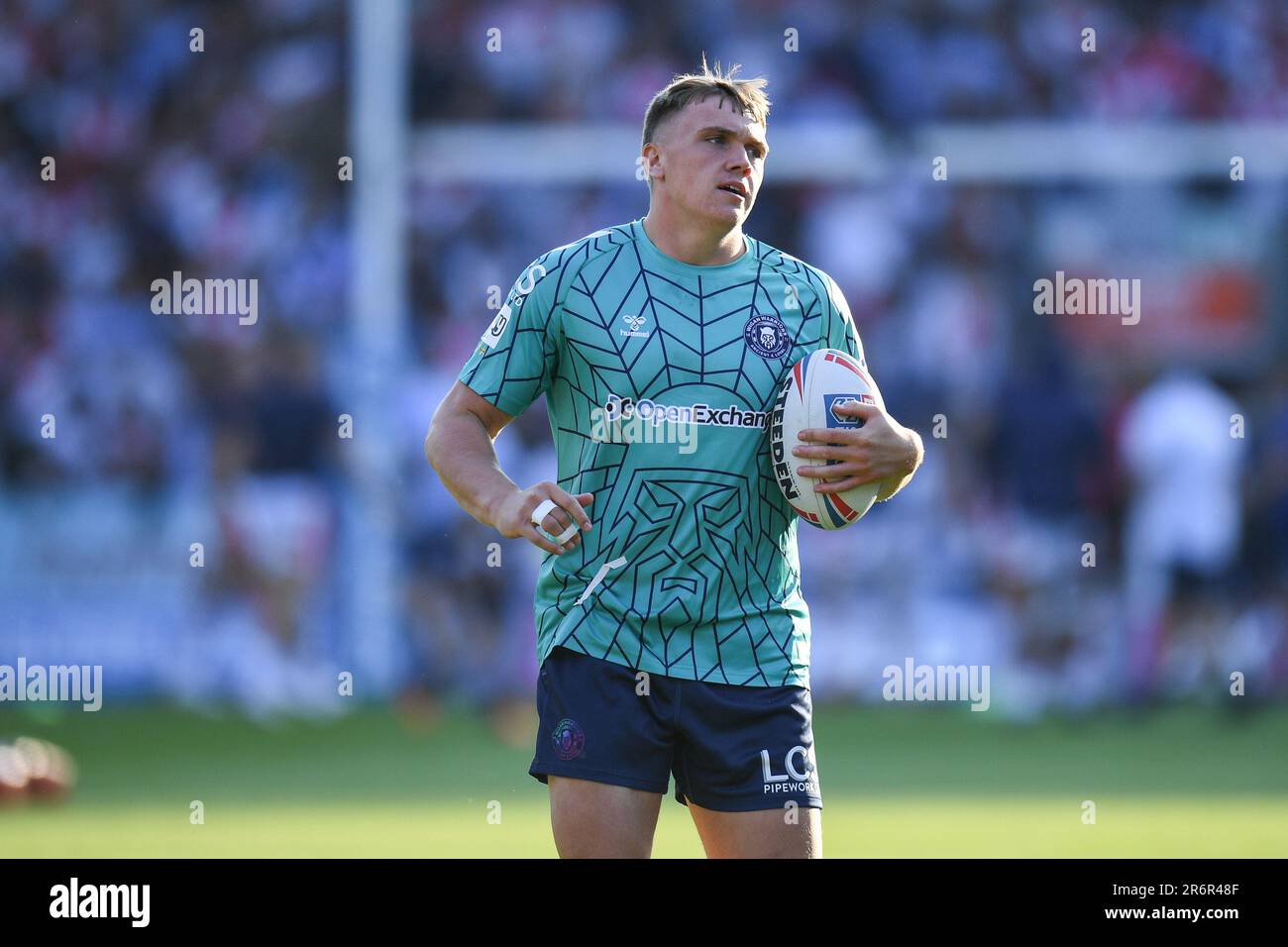 St. Helens, England - 9. Juni 2023 - Harvie Hill of Wigan Warriors ...