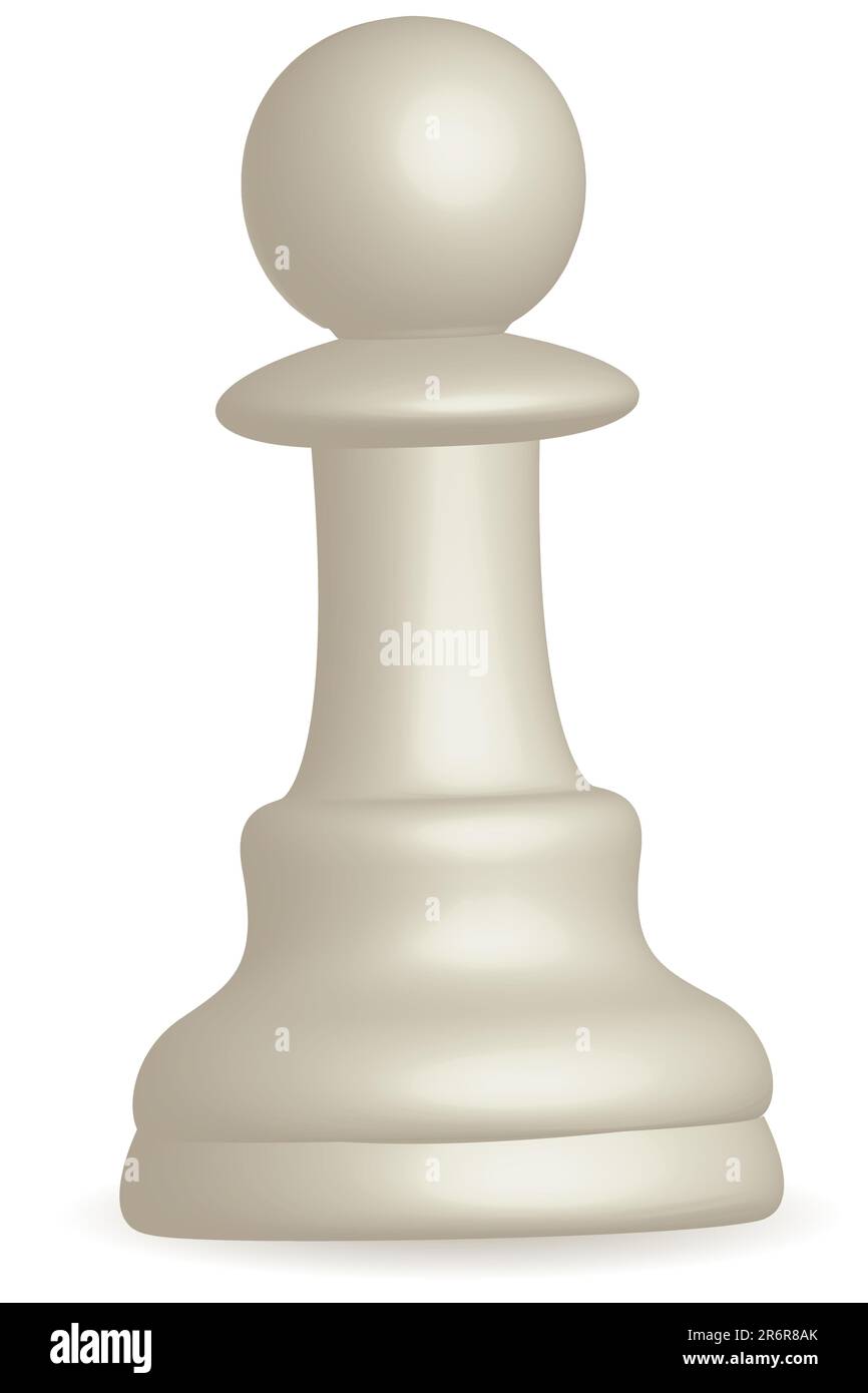 Abbildung des Schach-Bauern auf weißem Hintergrund Stock-Vektorgrafik ...