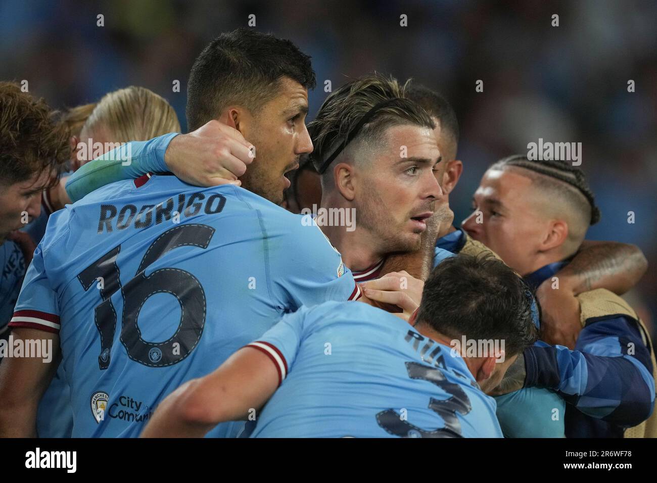 Istanbul, Türkei. 10. Juni 2023. Rodri und Jack Grealish aus Manchester ...