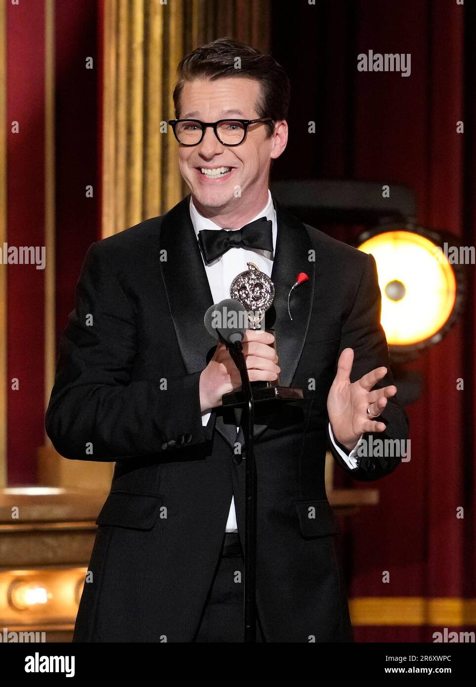 Sean Hayes accepts the award for best performance by an actor in a ...