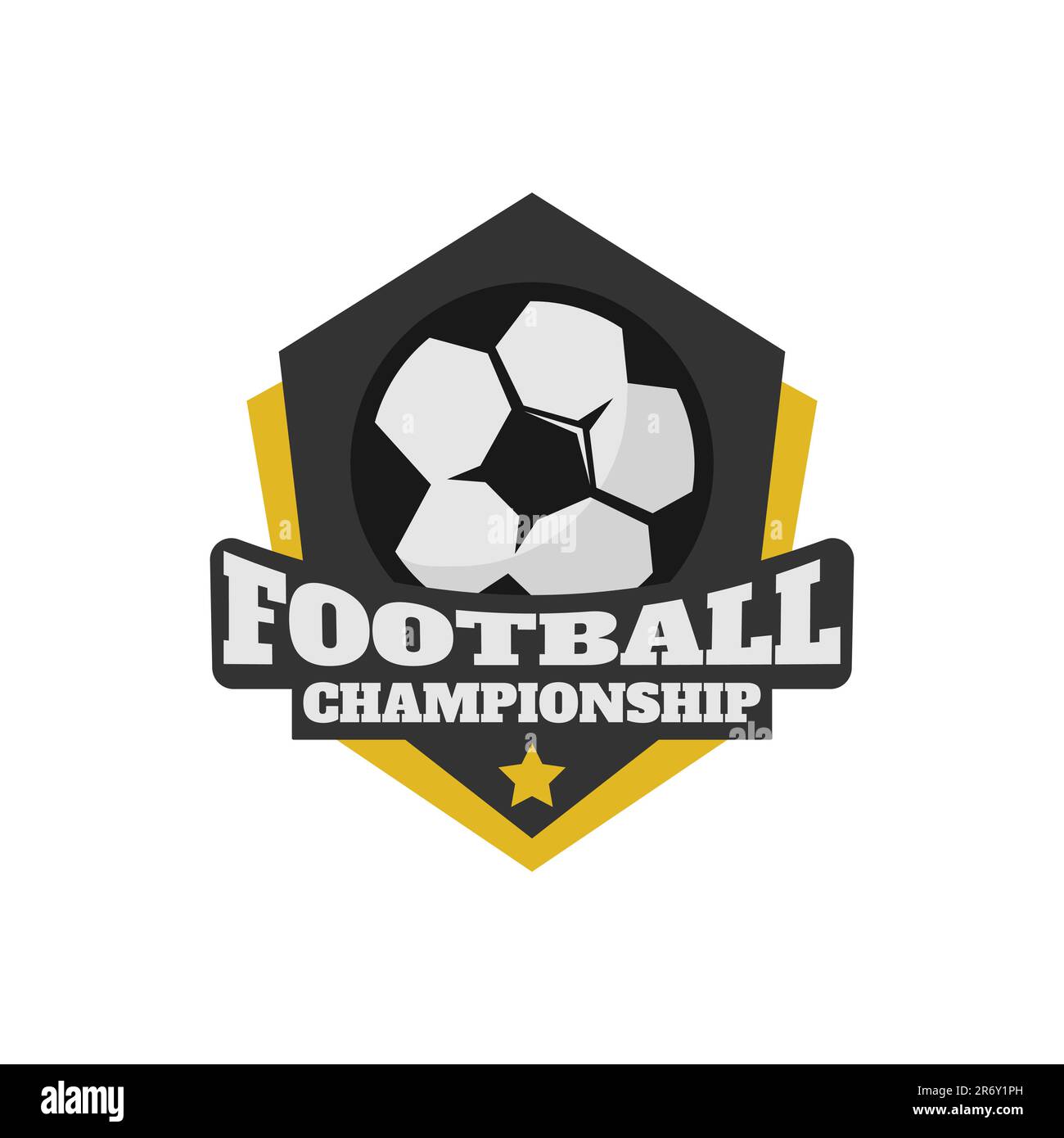 Vektorbild des Fußball- oder Fußballverein-Logos. Fußball- oder ...