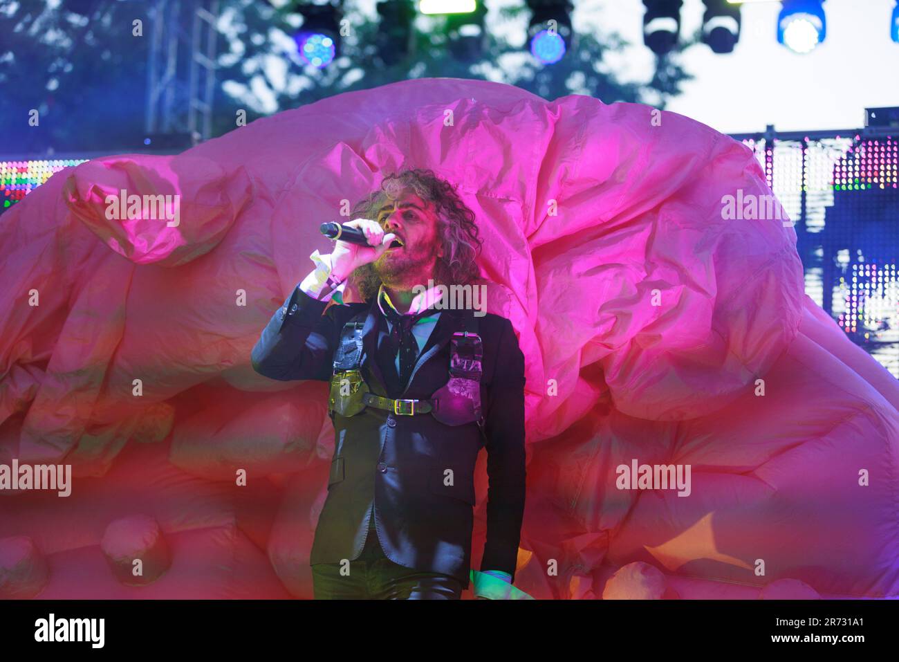 Bloomington, Usa. 10. Juni 2023. Wayne Coyne von der Flaming Lips Rock ...