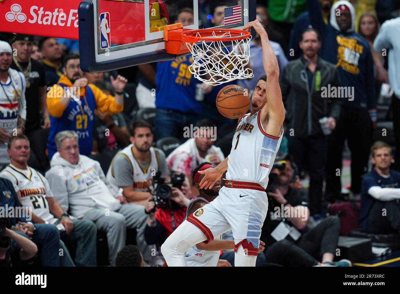 Denver Nuggets forward Michael Porter Jr. dunks against the Miami Heat ...