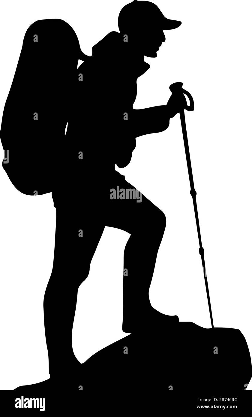 Gipfel wanderer berg Stock-Vektorgrafiken kaufen - Alamy