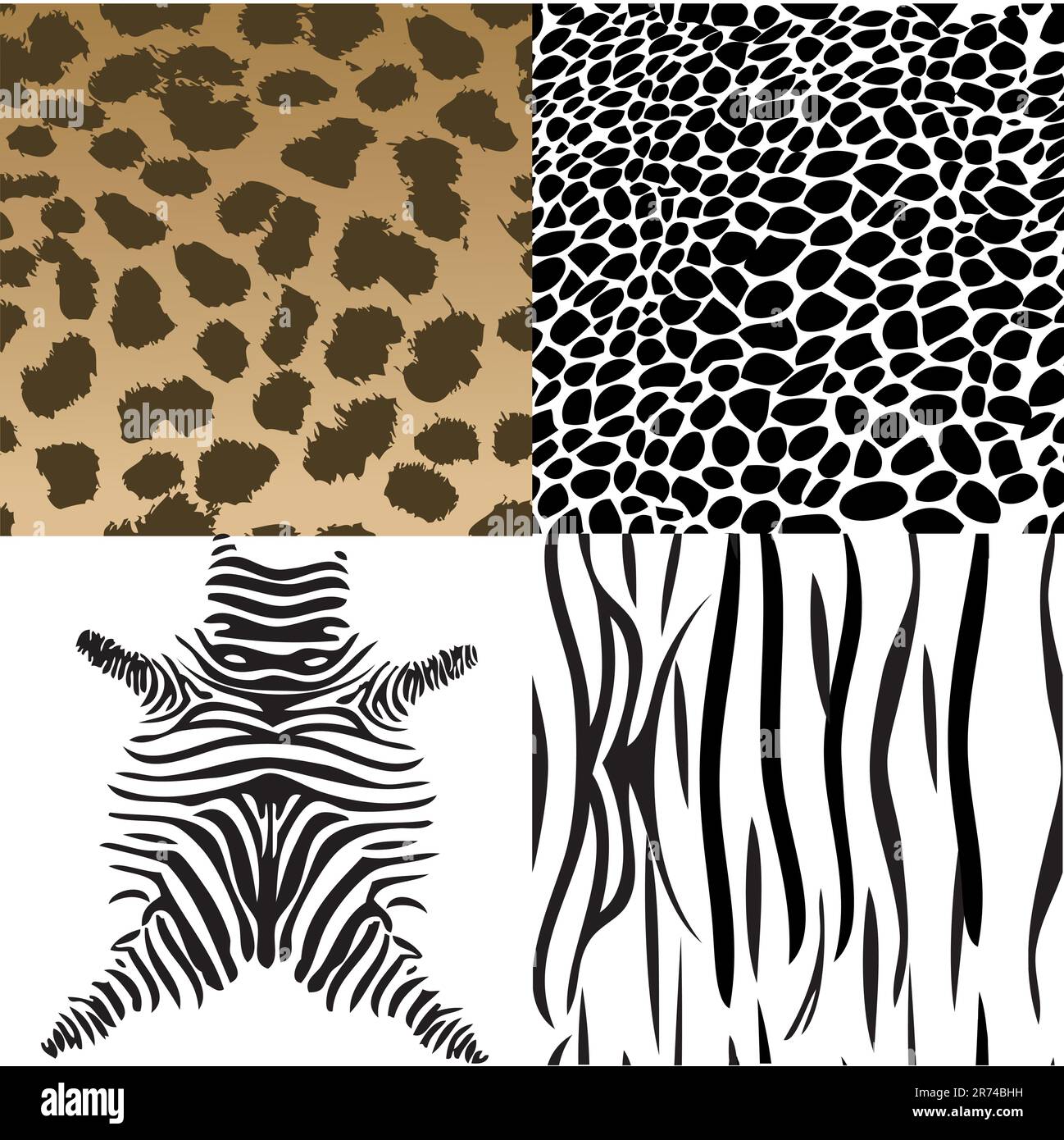 Tiere der Haut. Vektor-Illustration Stock-Vektorgrafik - Alamy