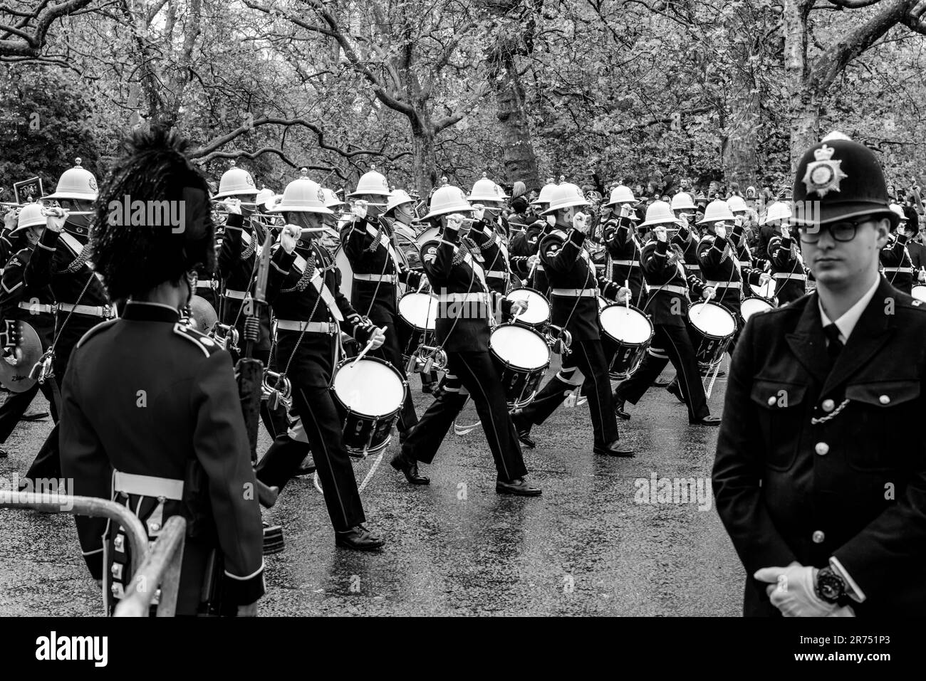 King charles iii coronation music Schwarzweiß-Stockfotos und -bilder ...