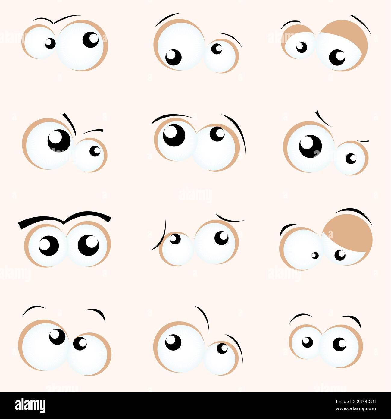 Set of cartoon eyes -Fotos und -Bildmaterial in hoher Auflösung – Alamy