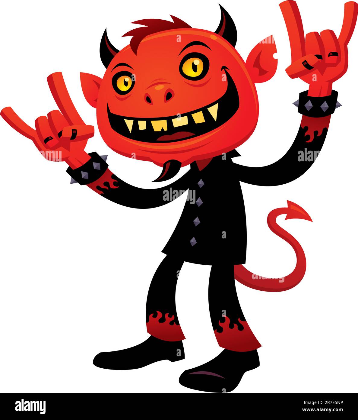 Teufel hörner hand Stock-Vektorgrafiken kaufen - Alamy