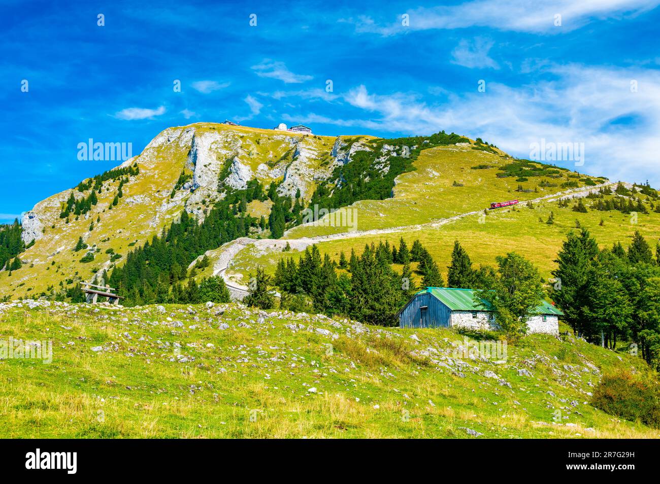 Wandern auf dem Schafberg, Österreich. Schafberg von Sankt Wolfgang im ...
