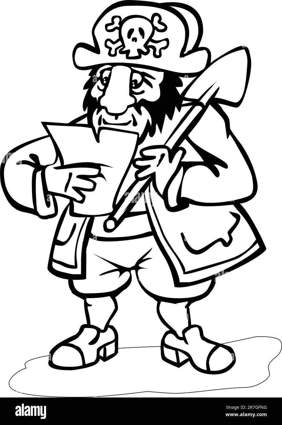 Mappa veliero pirati da colorare -Fotos und -Bildmaterial in hoher ...