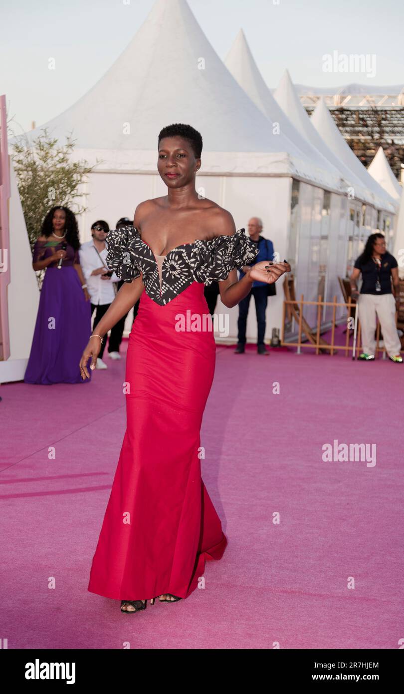 Cannes, 2023. 25. Mai 2023. Ein Modell von Palyn Kovadio präsentiert ...