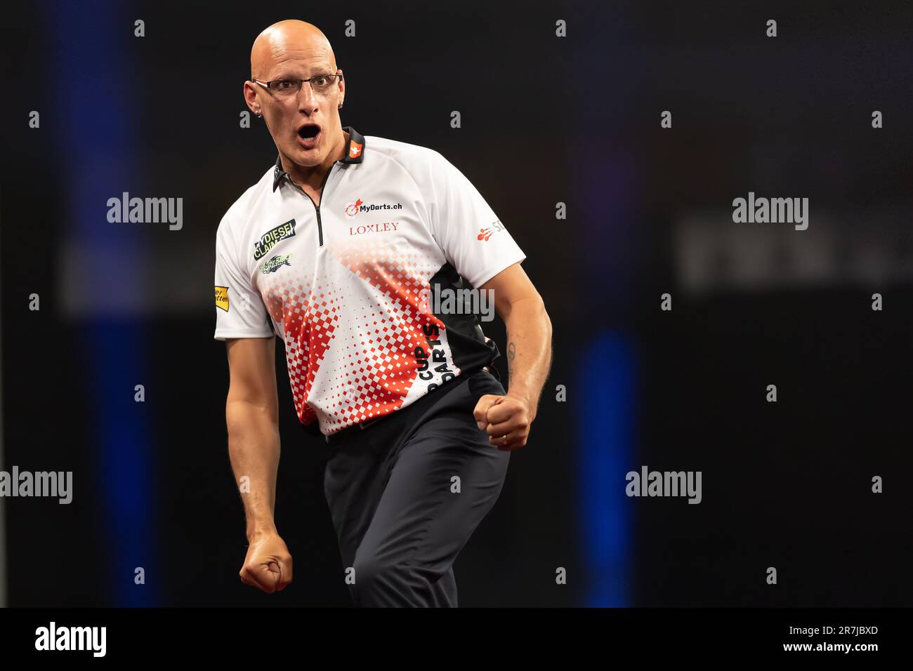 15. Juni 2023, Hessen, Frankfurt/Main: Dart: World Team Championship ...
