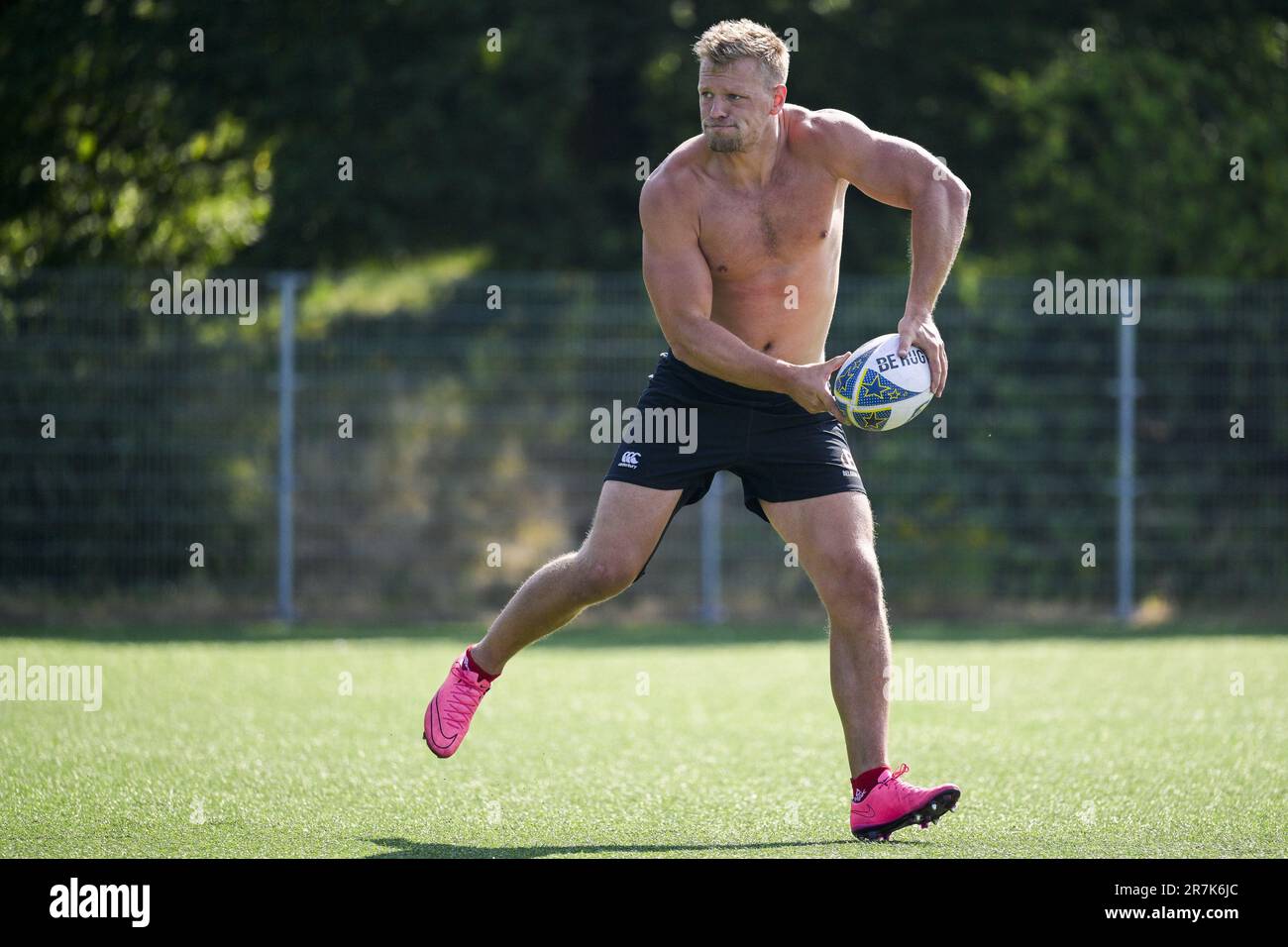 Antwerpen, Belgien. 16. Juni 2023. Der belgische Rugbymann Nathan ...