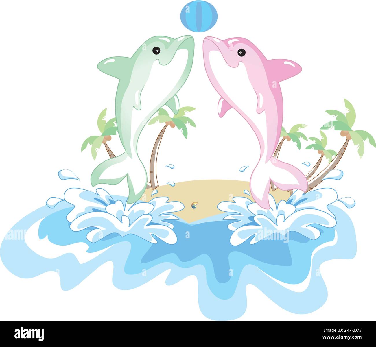 Delphine zwei Stock-Vektorgrafiken kaufen - Alamy