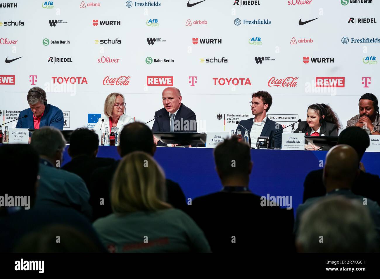 (L-R) Timothy Shriver, Chairman Special Olympics International ...