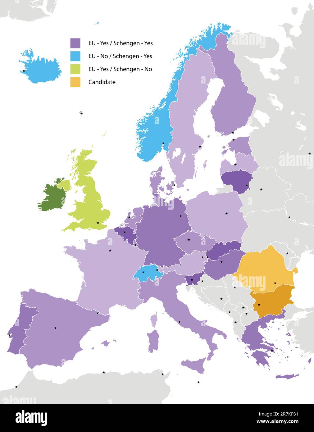 Schengen area border Stock-Vektorgrafiken kaufen - Alamy