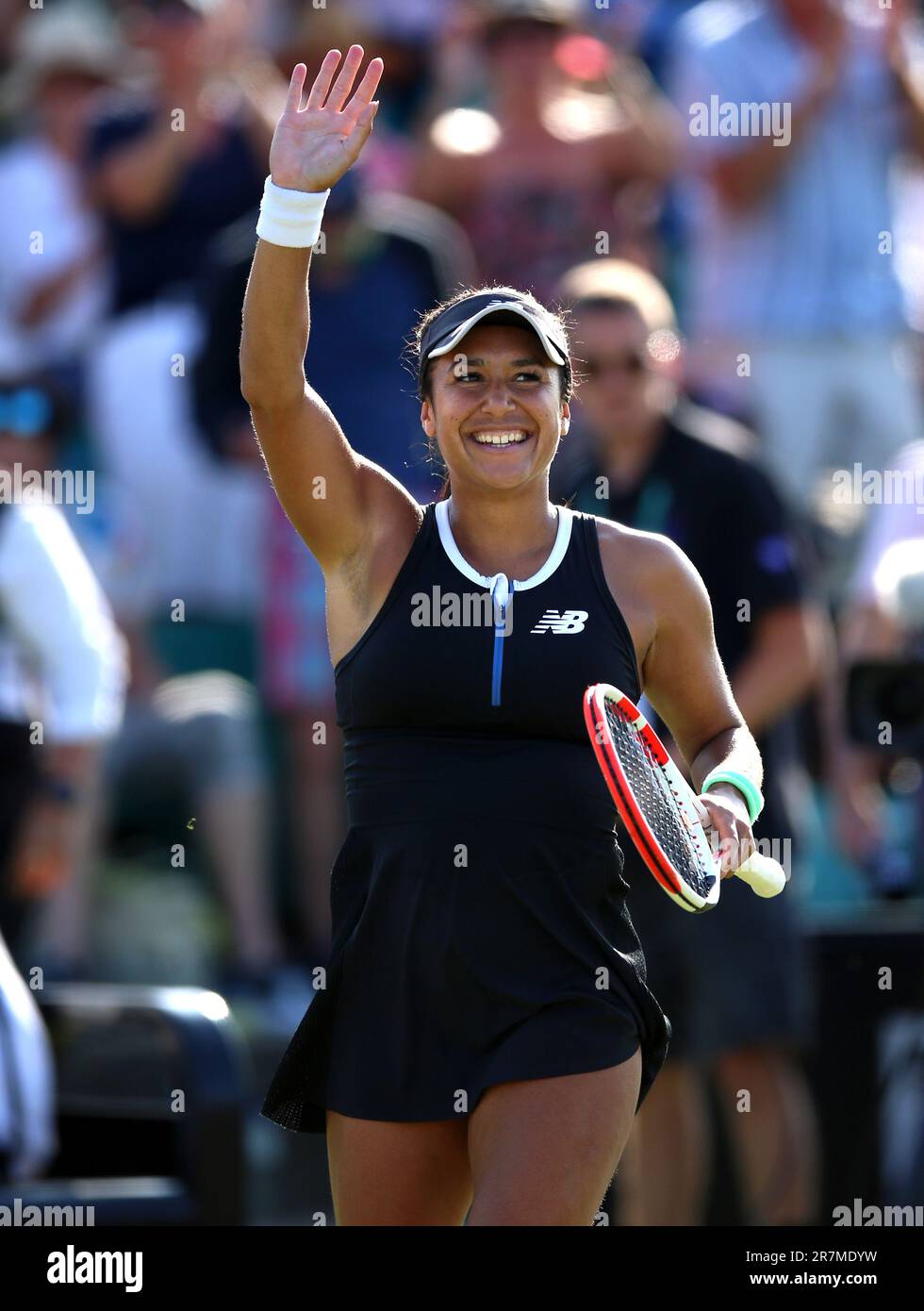 Heather Watson feiert den Sieg in ihrem Viertelfinalspiel gegen ...