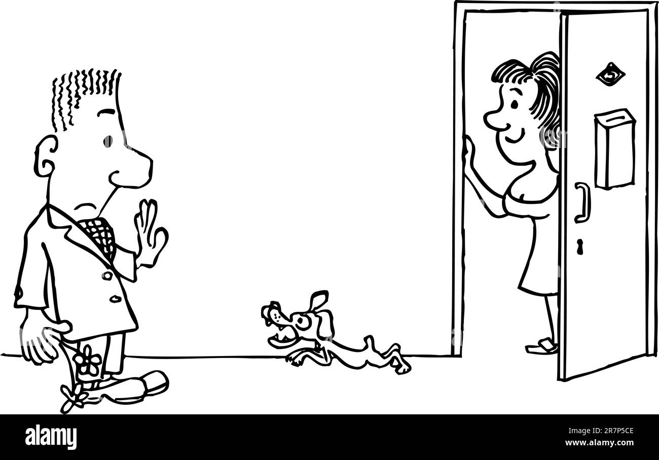 Hund mensch treffen Stock-Vektorgrafiken kaufen - Alamy