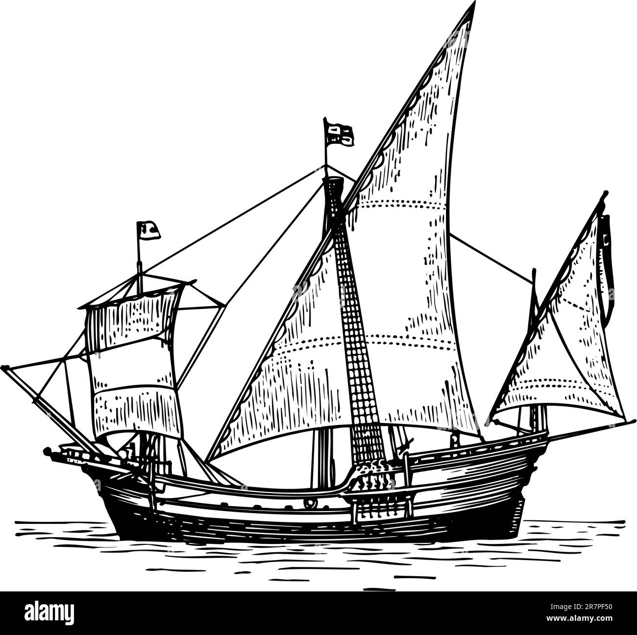 Segelboot cartoon Ausgeschnittene Stockfotos und -bilder - Alamy