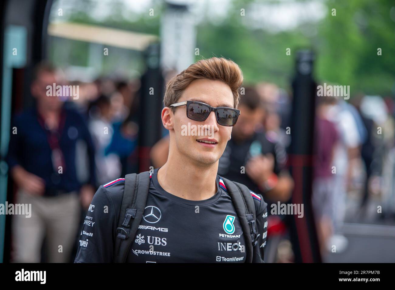 George Russell (GBR) Mercedes W14 E Vorstellung am 1. Tag der FORMEL 1 ...