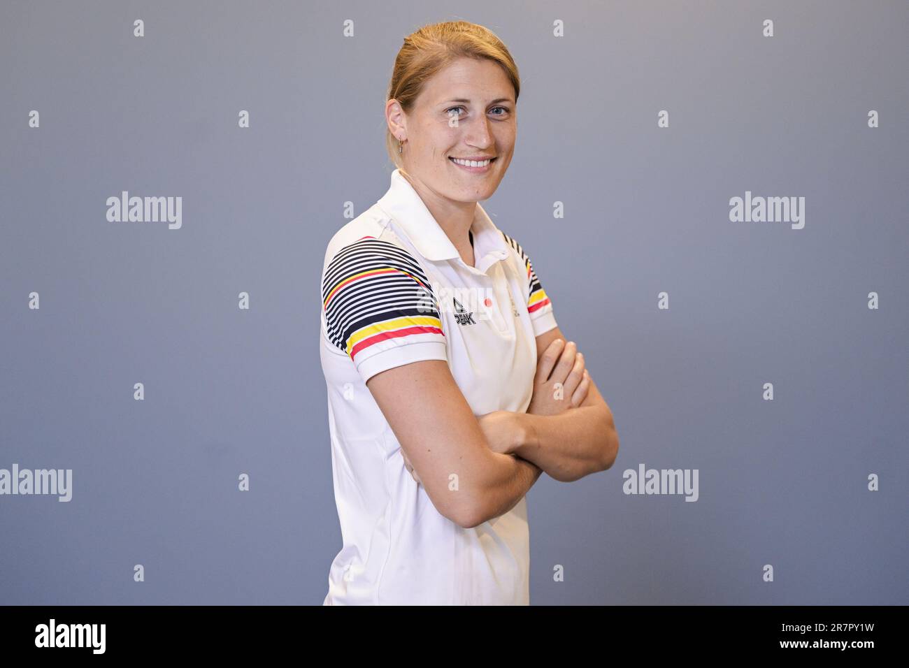 Antwerpen, Belgien. 15. Juni 2023. Die belgische Hanne Swiers posiert ...