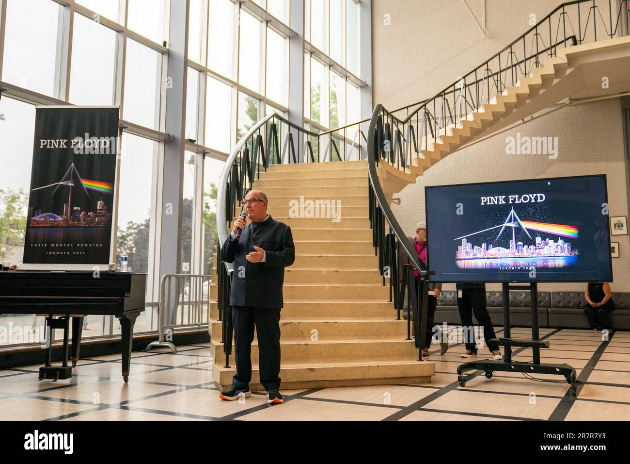Toronto, Kanada. 15. Juni 2023. Aubrey Powell spricht auf der Ausstellung „Pink Floyd - their ...